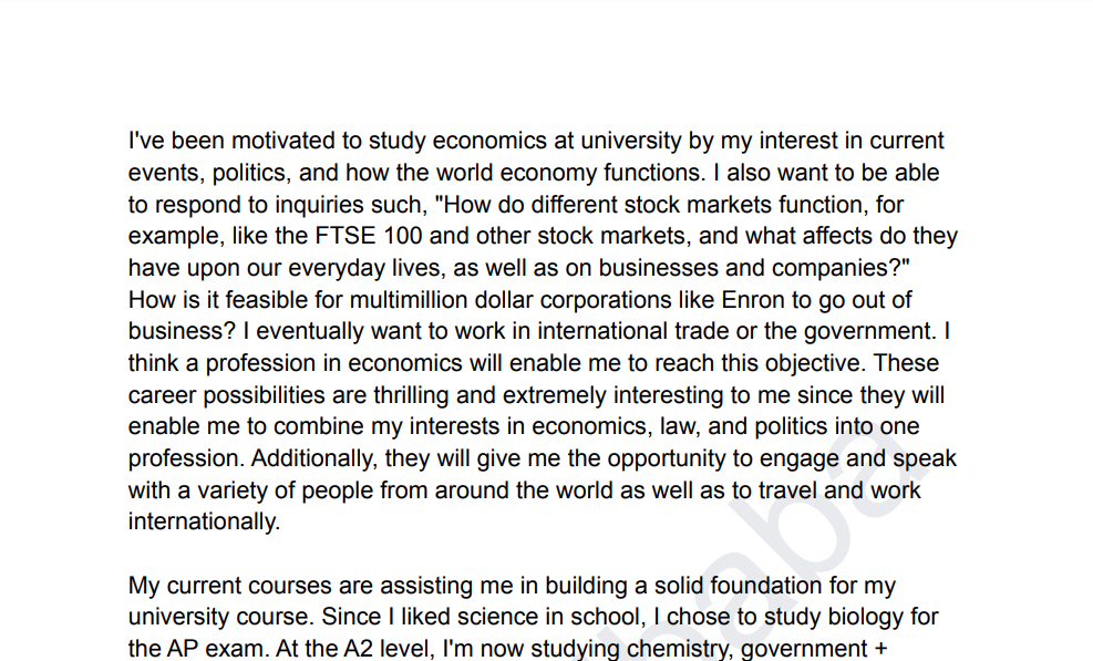 Business Management Degree Personal Statement Sample Chongcibaba